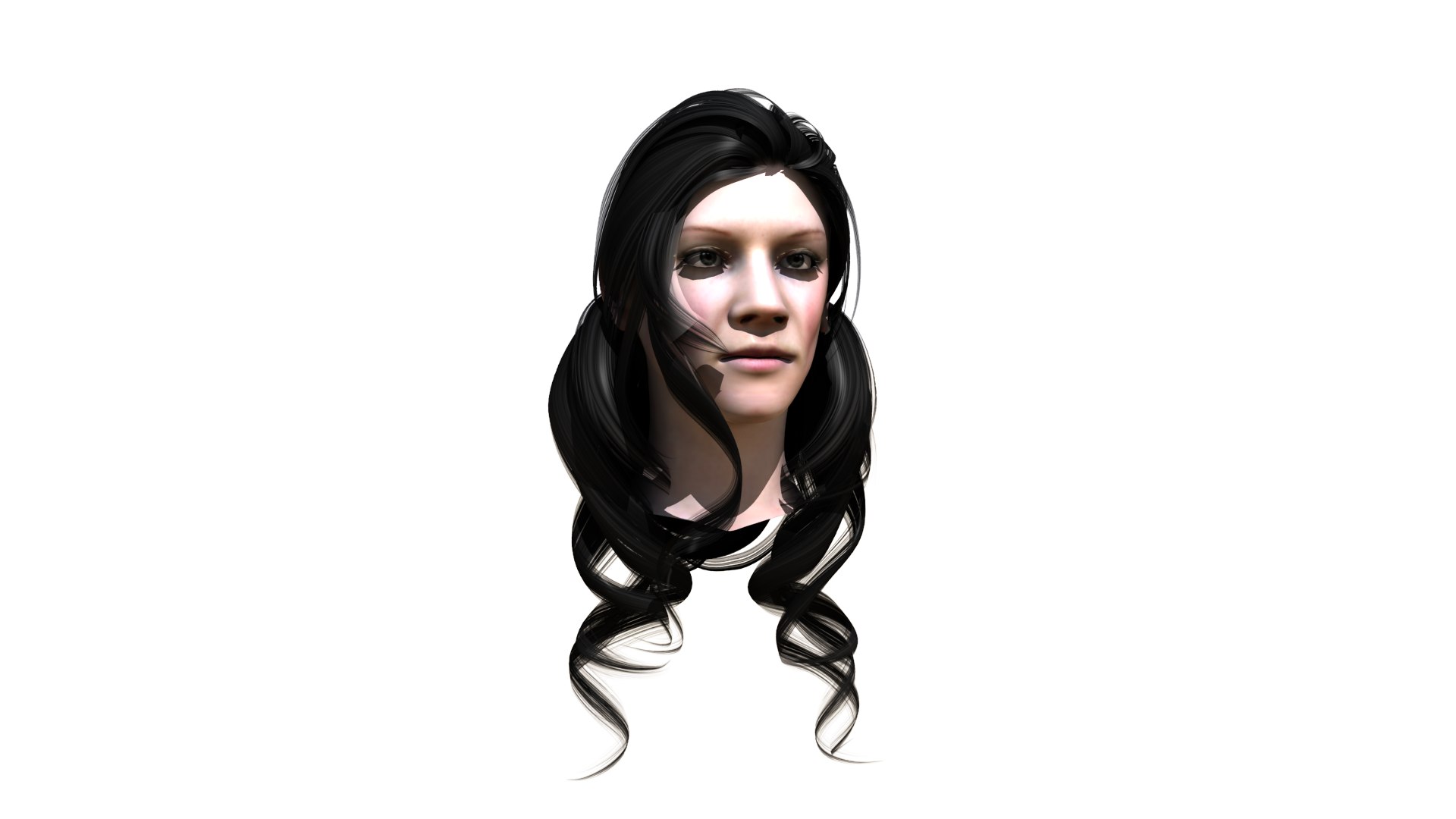 Realistic Female Head Obj