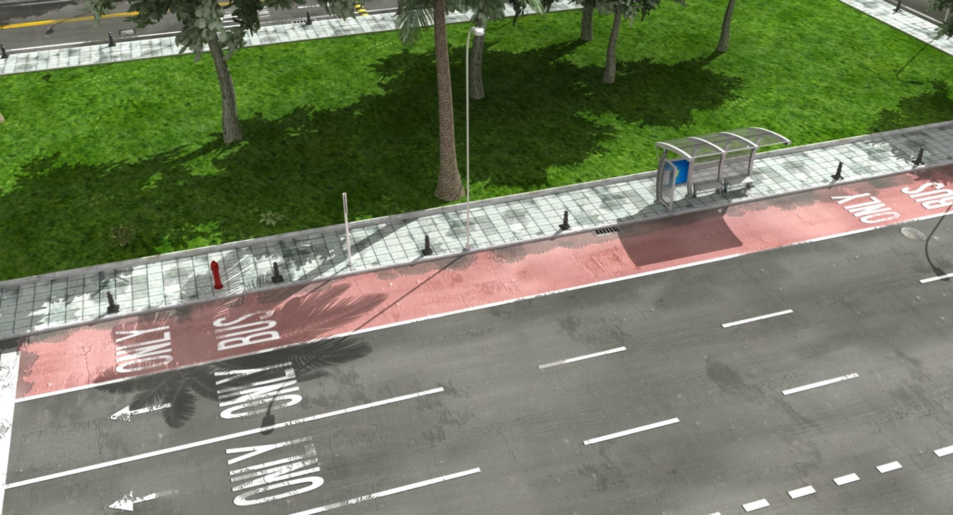 Road Intersection 3D Model - TurboSquid 1398015