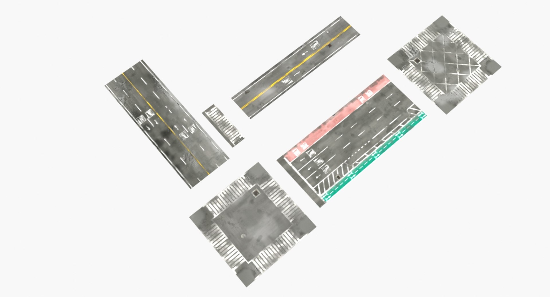 Road Intersection 3D Model - TurboSquid 1398015