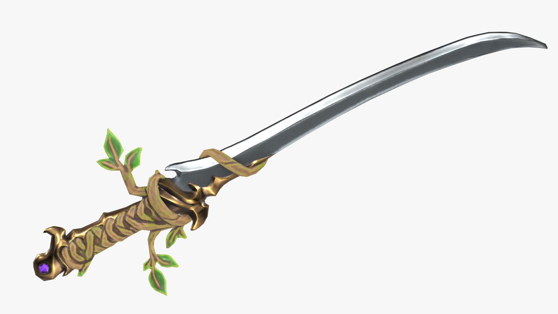 3D Stylized Fantasy RPG Weapon Sword Katana Uchigatana Buster Claymore ...