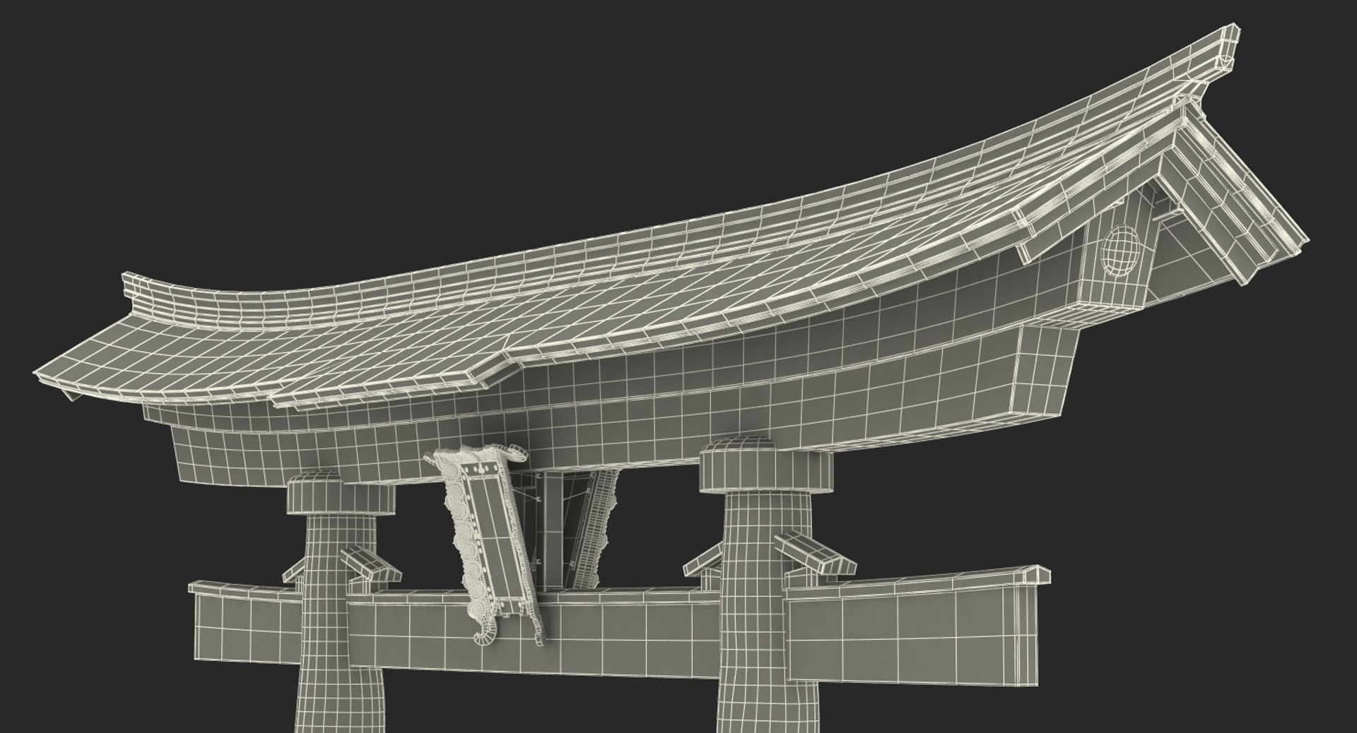 Torii gate itsukushima shrine 3D model - TurboSquid 1344019