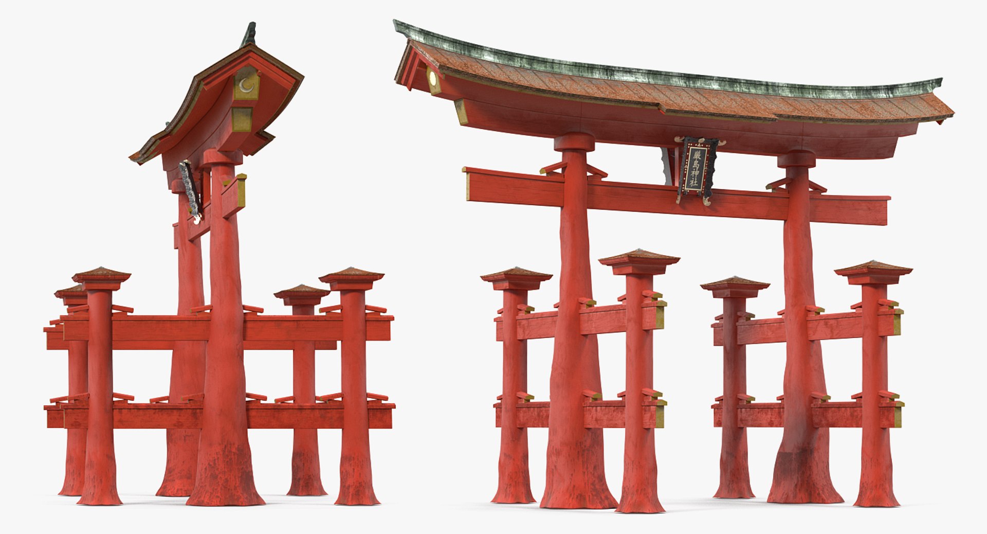 Torii Gate Itsukushima Shrine 3D Model - TurboSquid 1344019