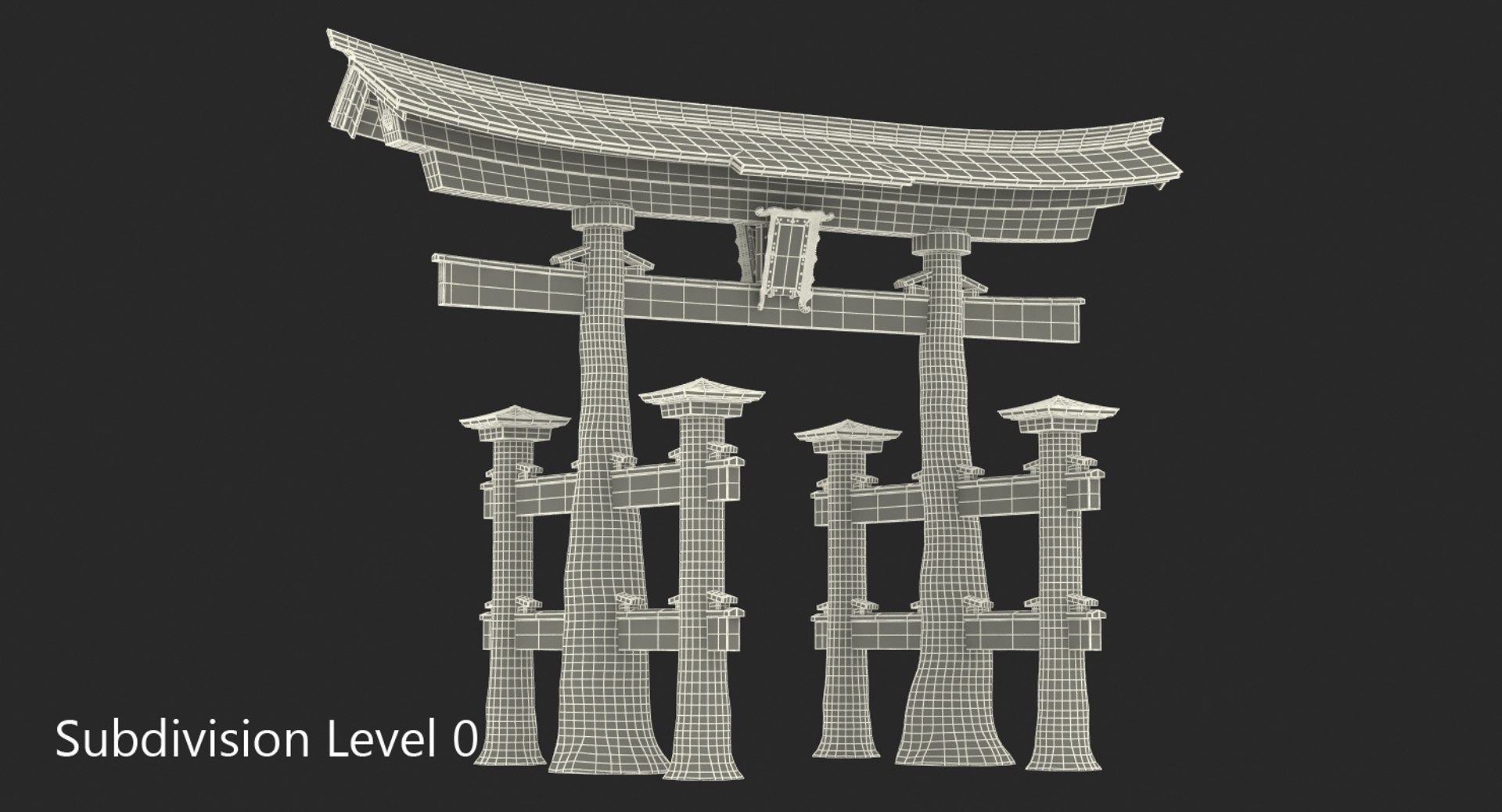 Torii Gate Itsukushima Shrine 3D Model - TurboSquid 1344019