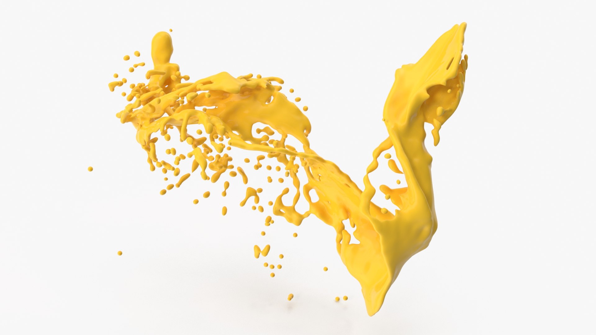 Yellow Splash 03 3D Model - TurboSquid 1826900