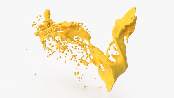 Yellow Splash 03 3D model - TurboSquid 1826900
