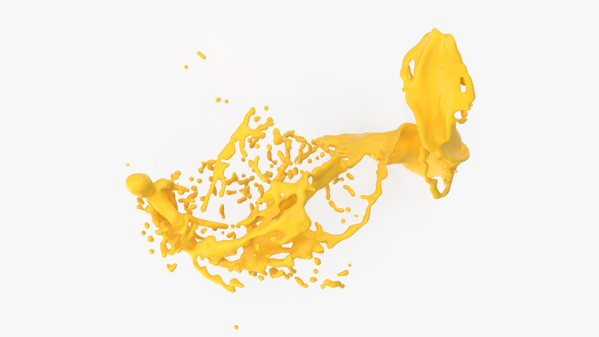 Yellow Splash 03 3D Model - TurboSquid 1826900