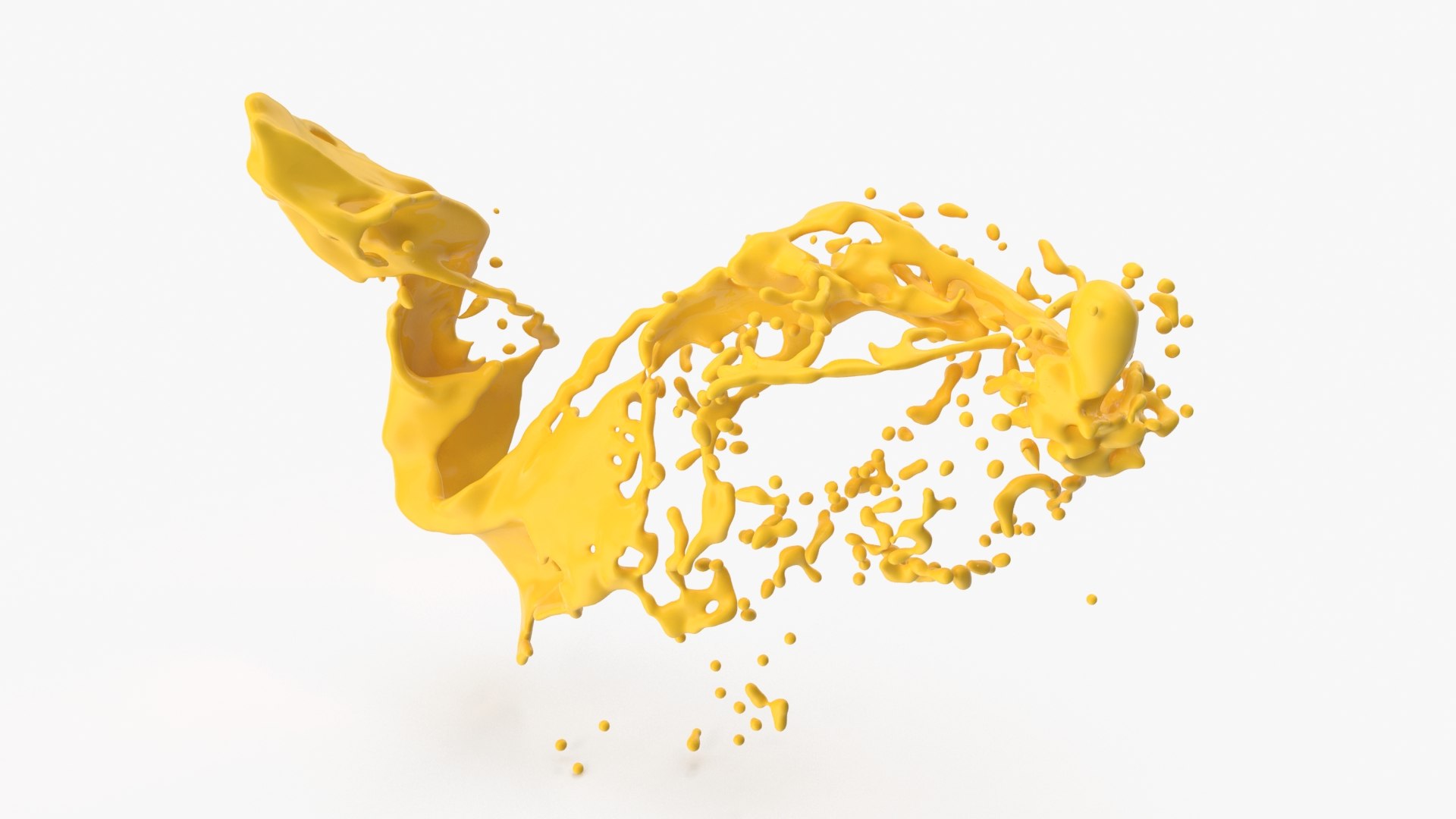 Yellow Splash 03 3D Model - TurboSquid 1826900