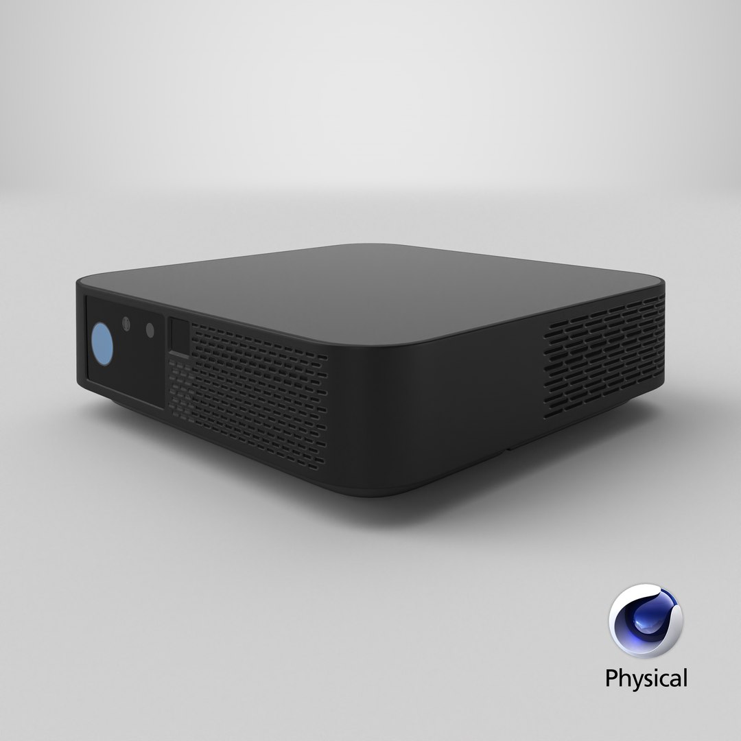 3D Compact LED Projector Black On State - TurboSquid 2145490