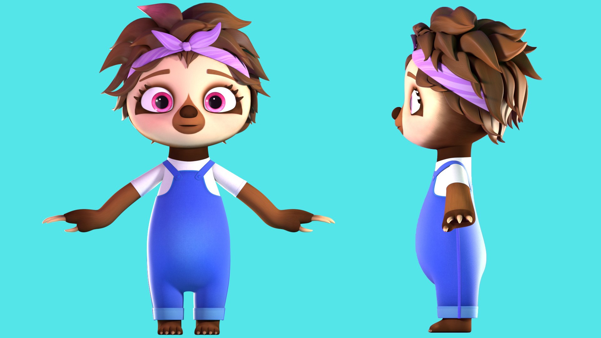 The Sloth Girl 3D Model - TurboSquid 1819123