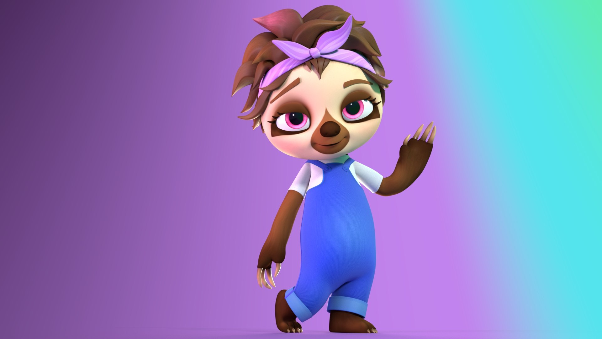 The Sloth Girl 3D Model - TurboSquid 1819123