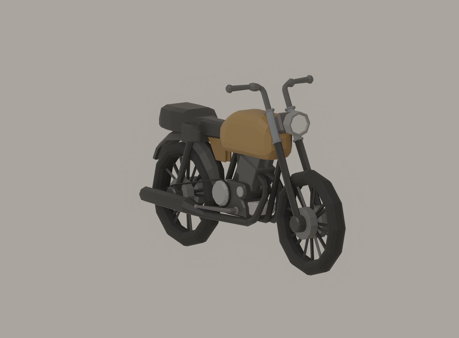 3D Low Poly Motorcycle - TurboSquid 2198965