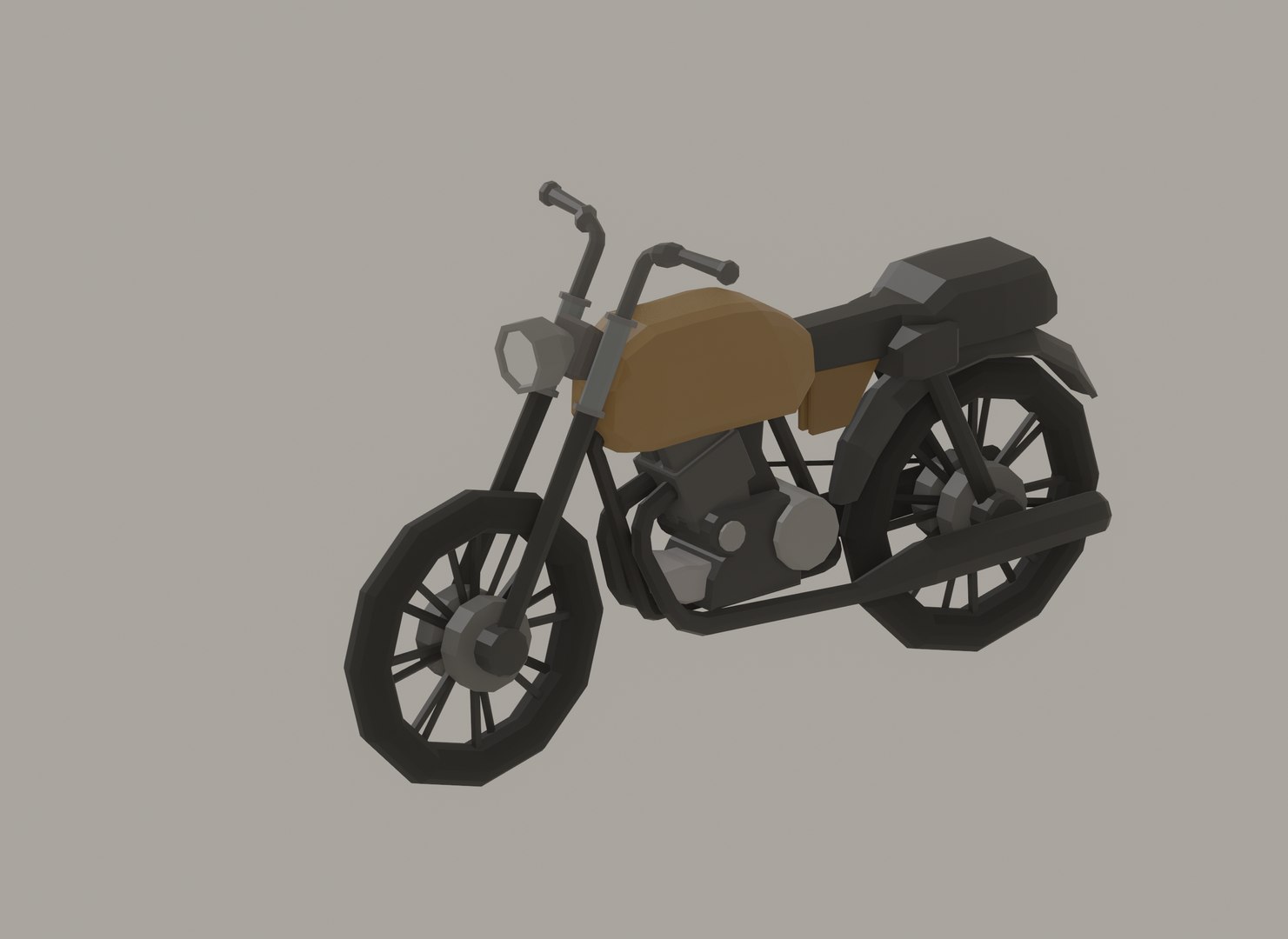 3D Low Poly Motorcycle - TurboSquid 2198965