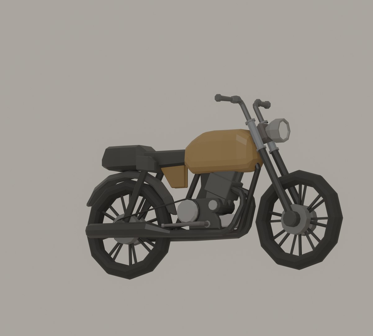 3D Low Poly Motorcycle - TurboSquid 2198965
