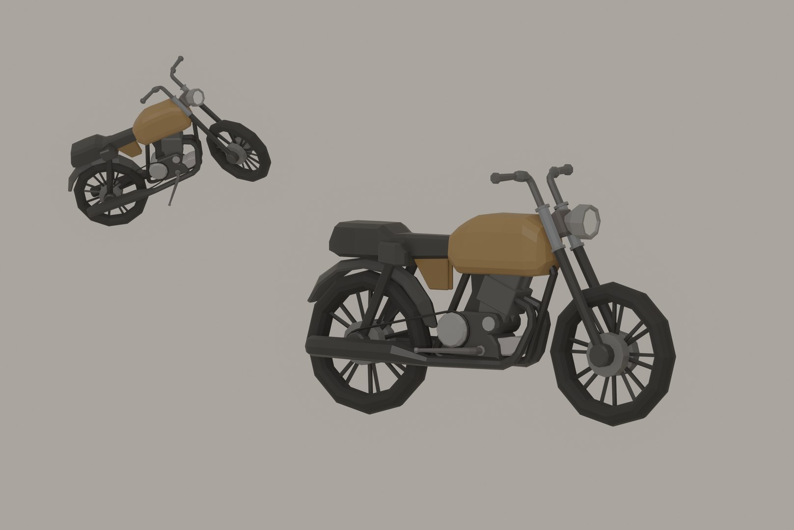 3D Low Poly Motorcycle - TurboSquid 2198965
