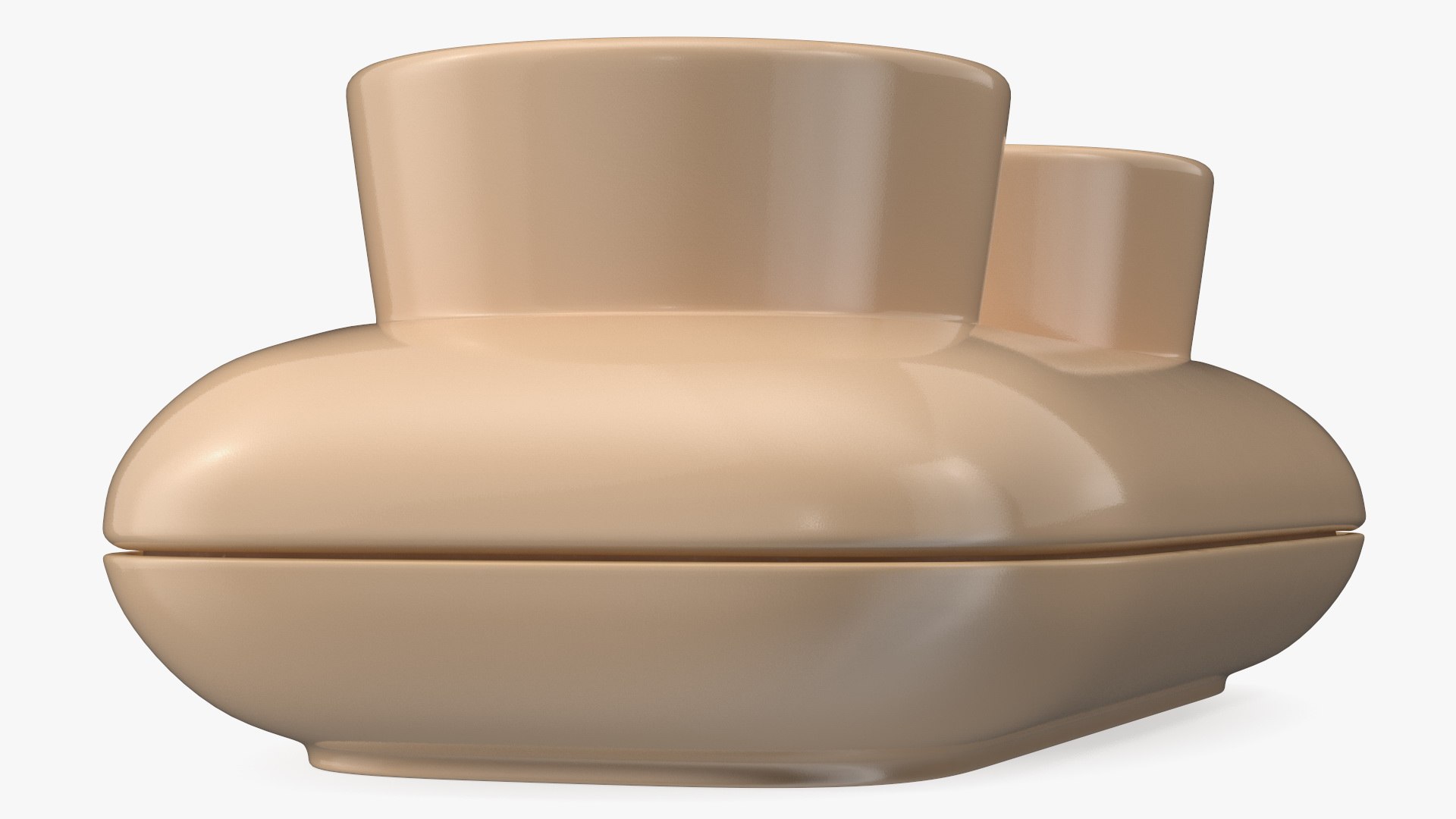 3D Sagaform Double Herb Pot Beige - TurboSquid 2217528