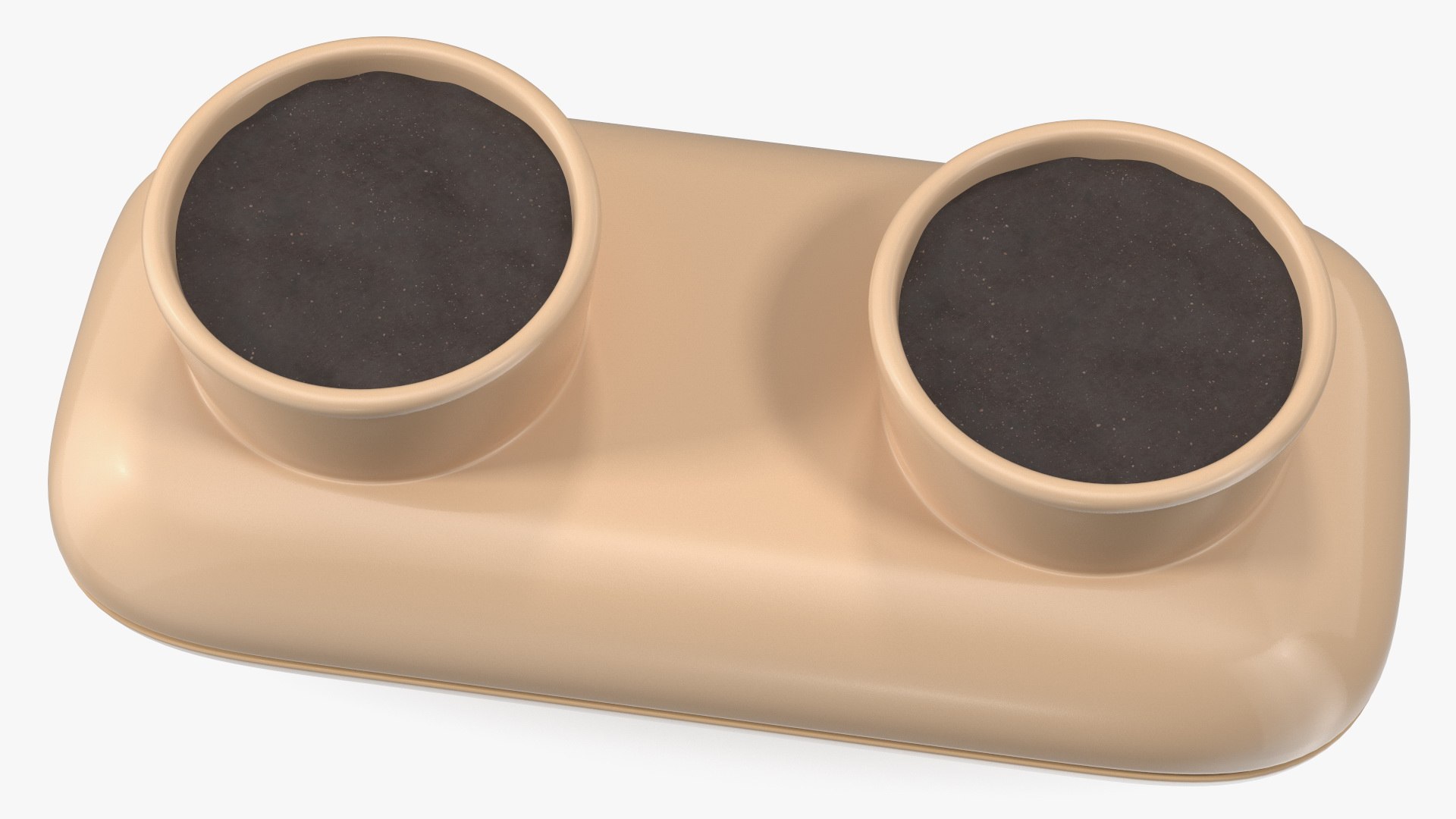 3D Sagaform Double Herb Pot Beige - TurboSquid 2217528