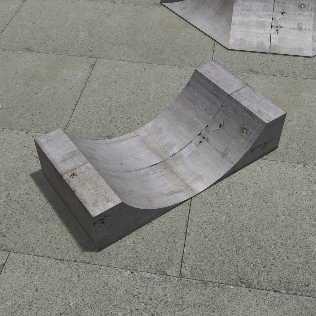 3d model modular skateboard ramps
