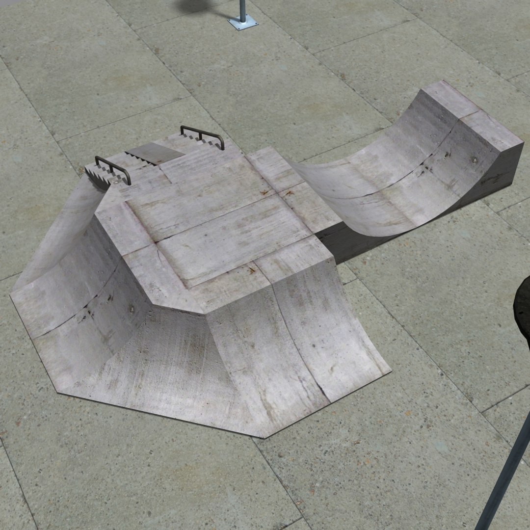 3d model modular skateboard ramps