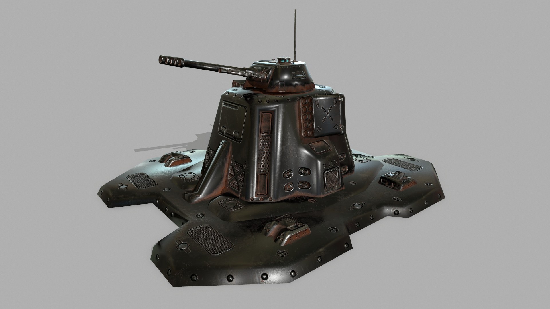 3D missile turret - TurboSquid 1324430