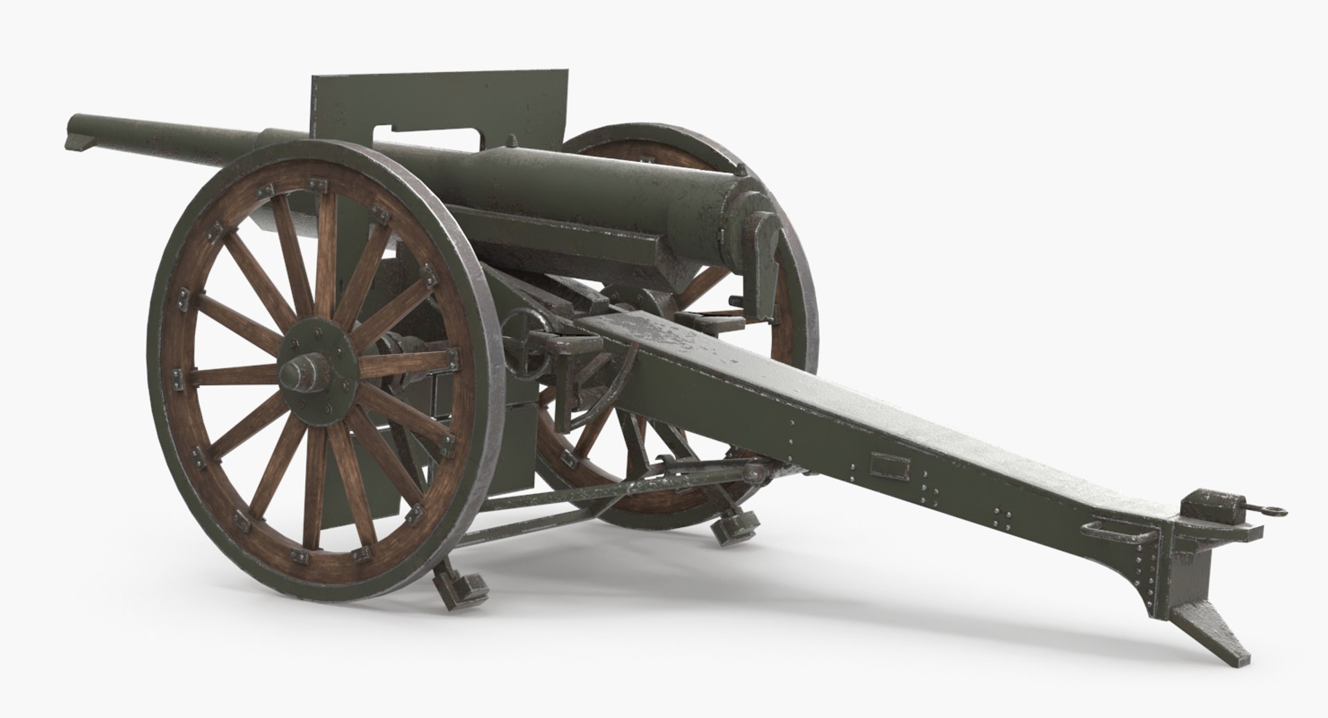 3d French 75mm 1897 Model