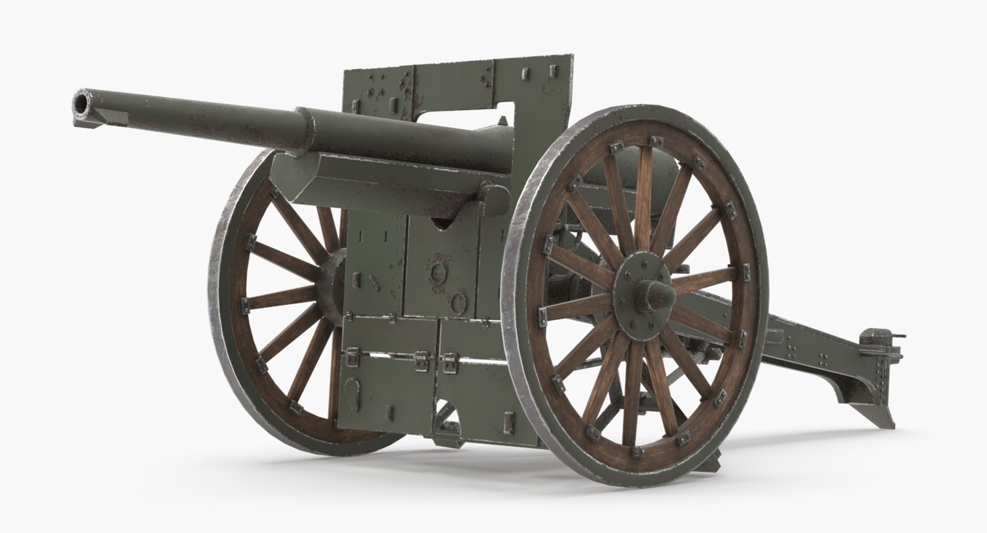 3d French 75mm 1897 Model