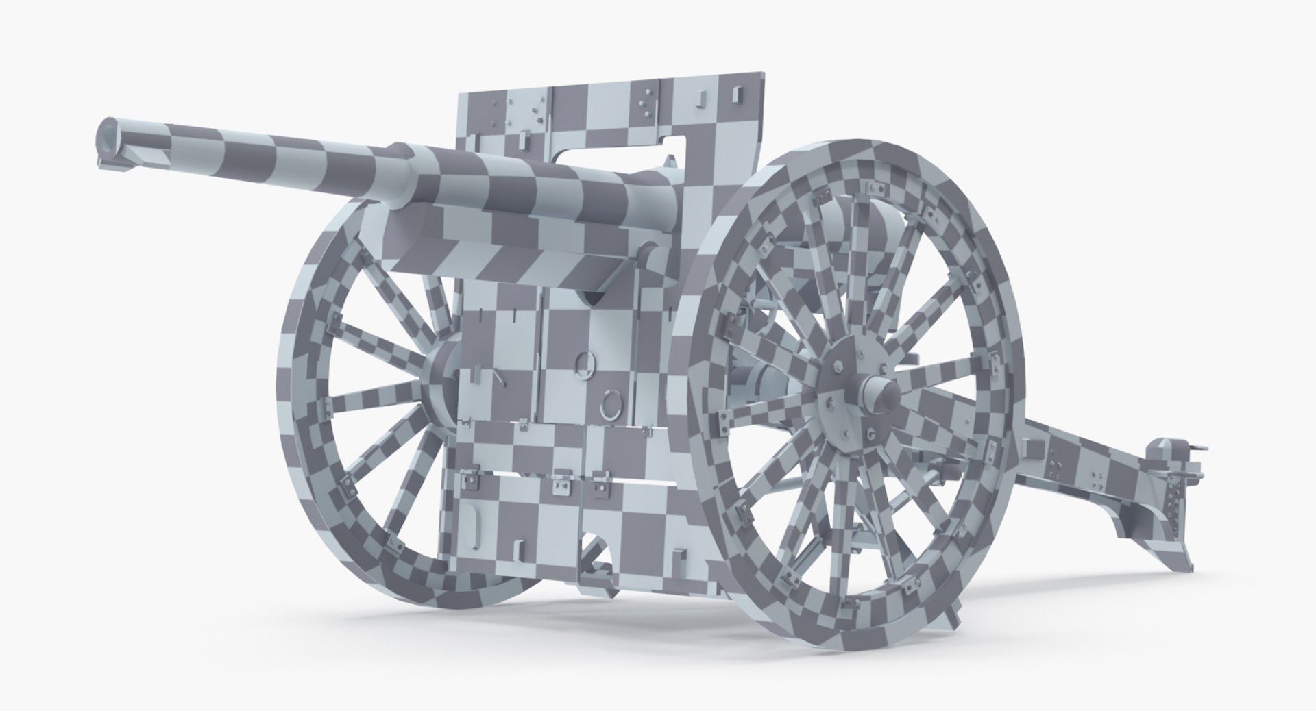 3d French 75mm 1897 Model