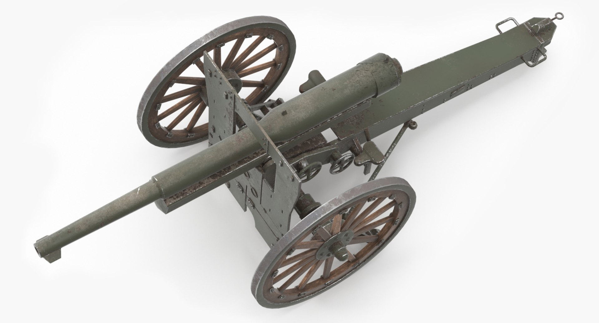 3d French 75mm 1897 Model