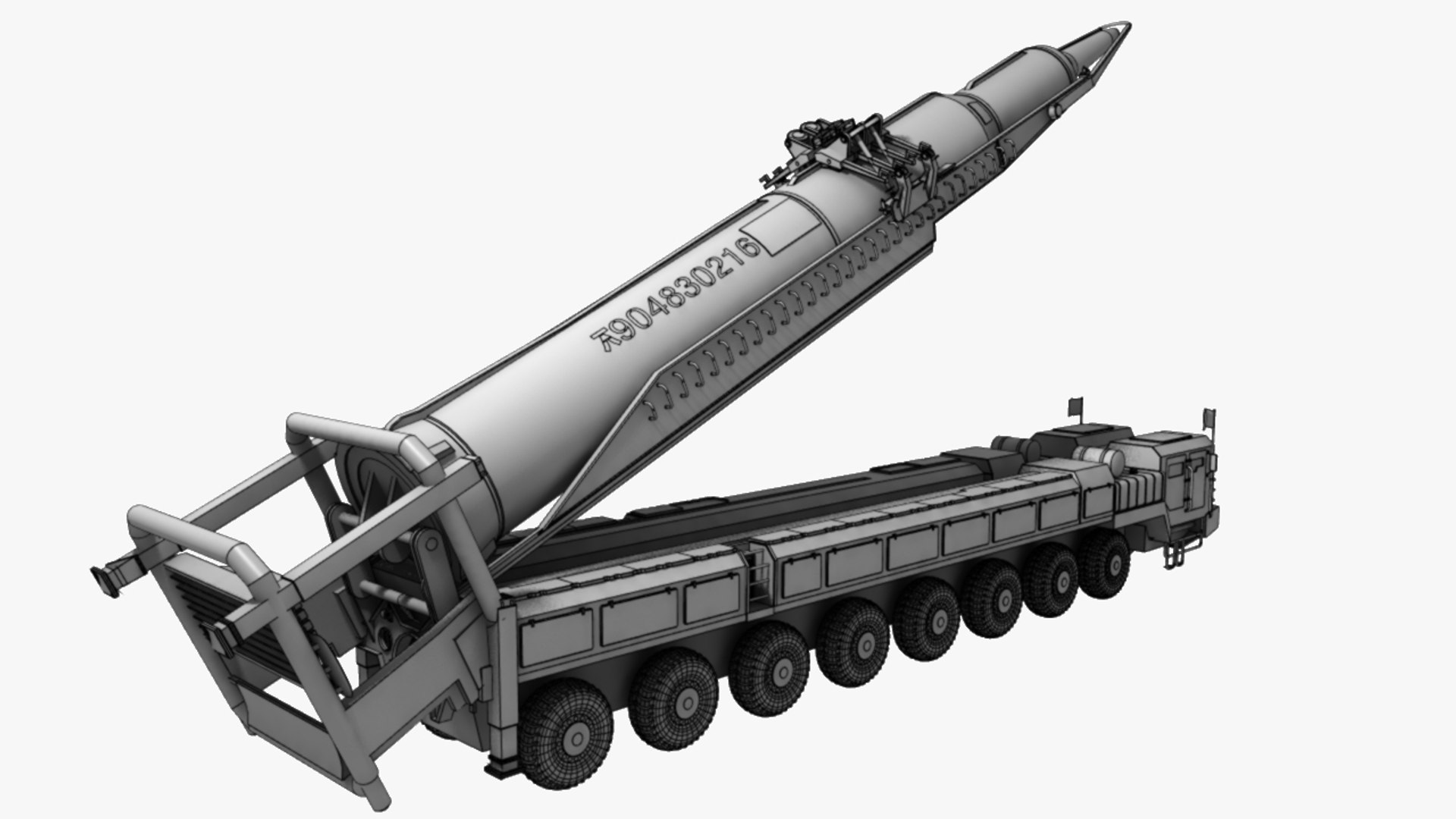 Nuclear Missile North Korea 3D Model - TurboSquid 1176790