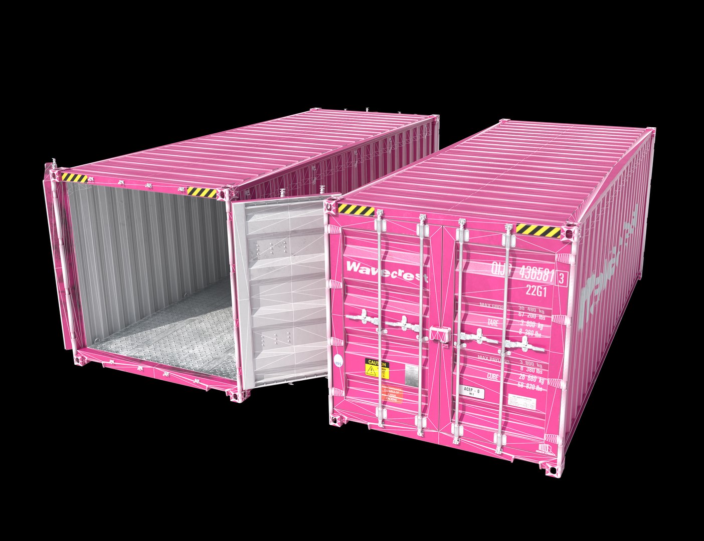 3D 20ft Cargo Container Pink - TurboSquid 2205842