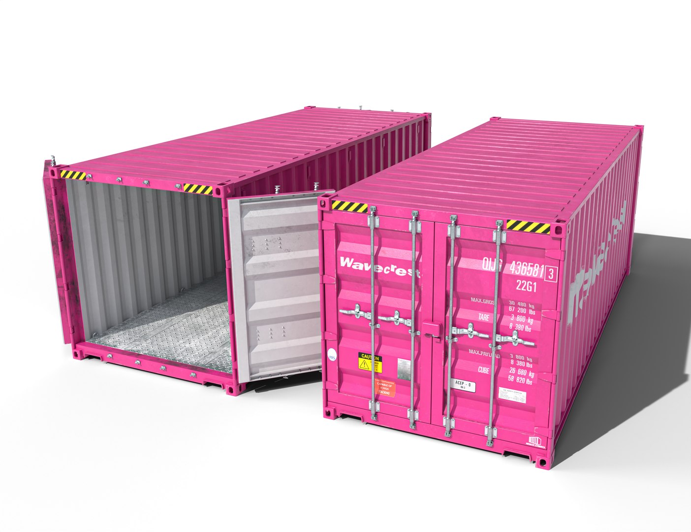 3D 20ft Cargo Container Pink - TurboSquid 2205842