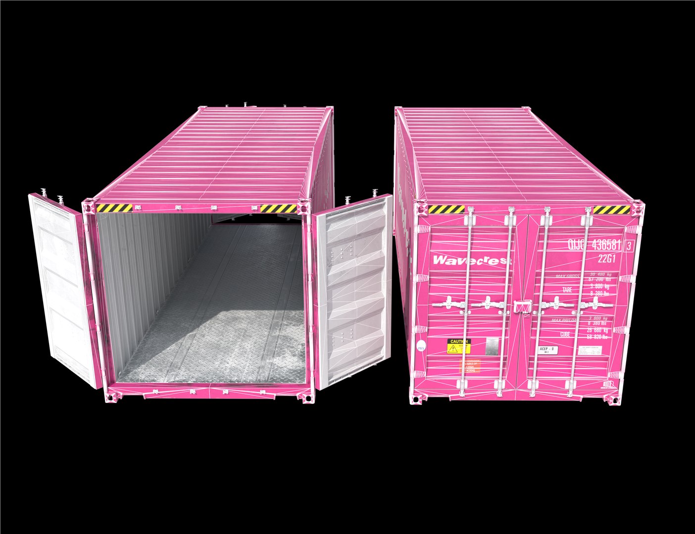 3D 20ft Cargo Container Pink - TurboSquid 2205842