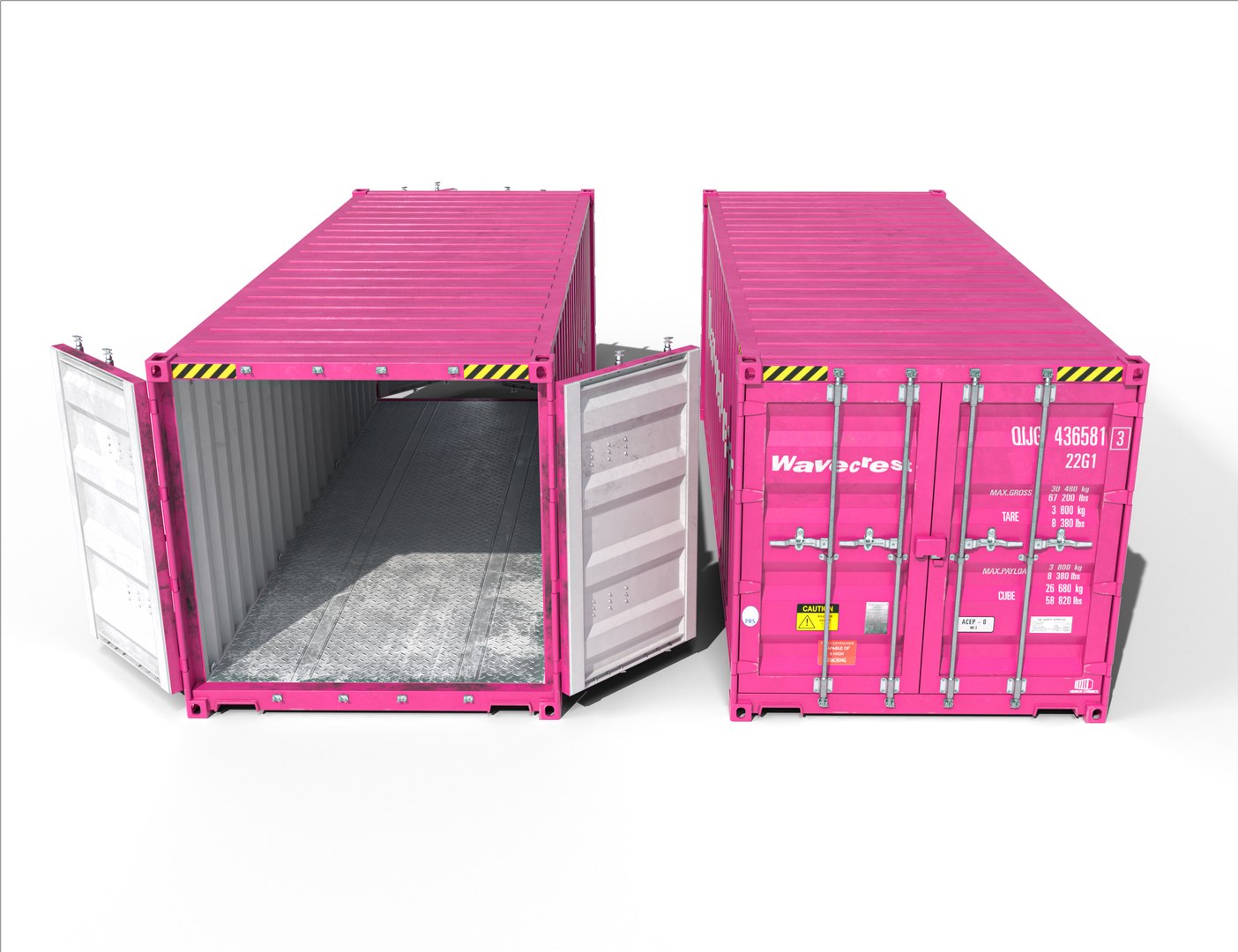 3D 20ft Cargo Container Pink - TurboSquid 2205842