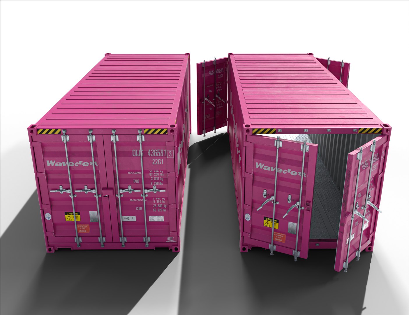 3D 20ft Cargo Container Pink - TurboSquid 2205842