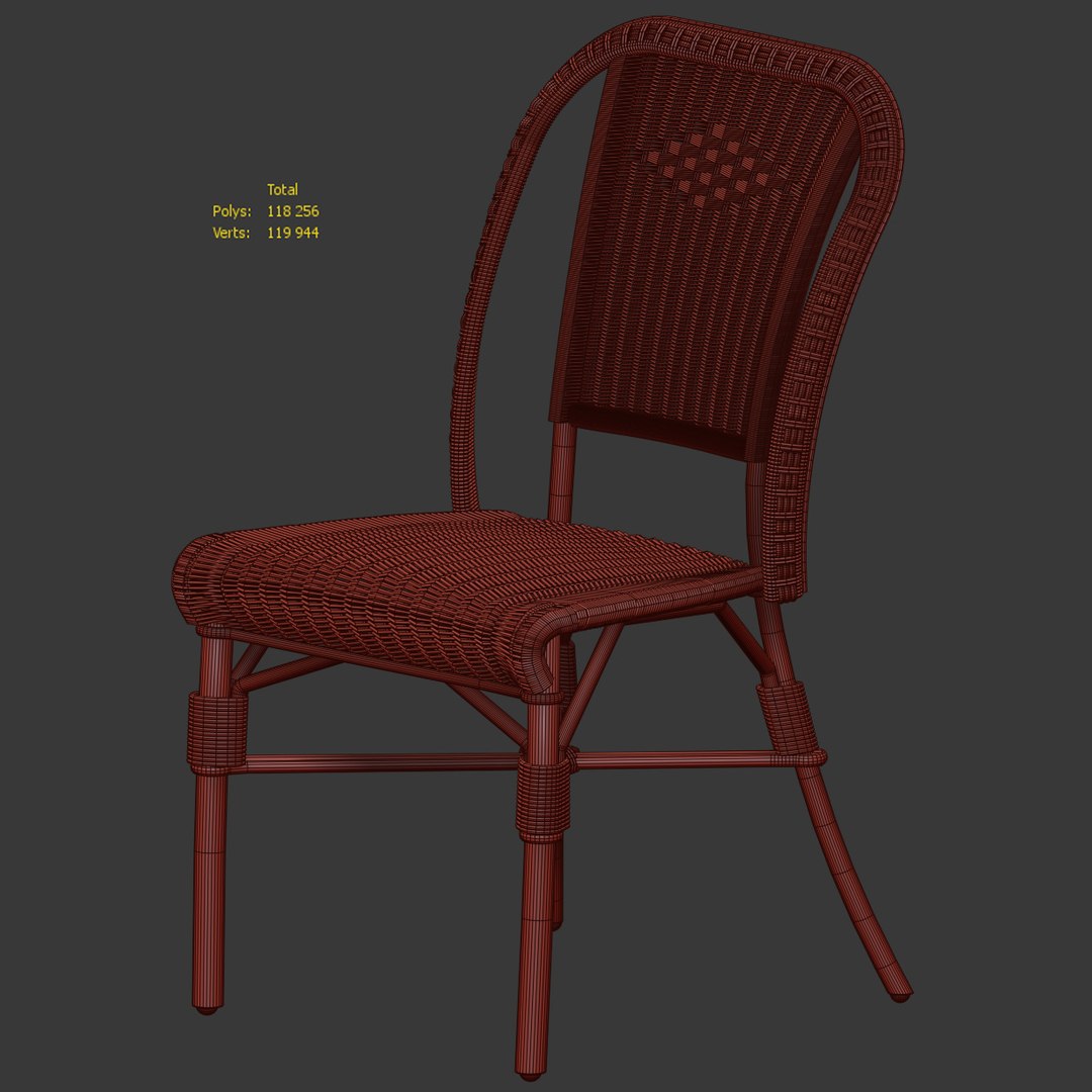 Wicker Chair Albertine 3D Model - TurboSquid 1703059
