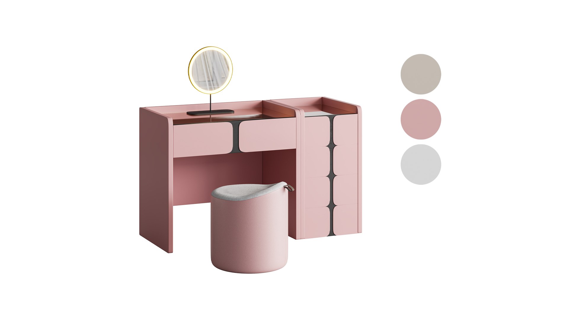 Ensemble De Coiffeuse Modern Model - TurboSquid 2382691