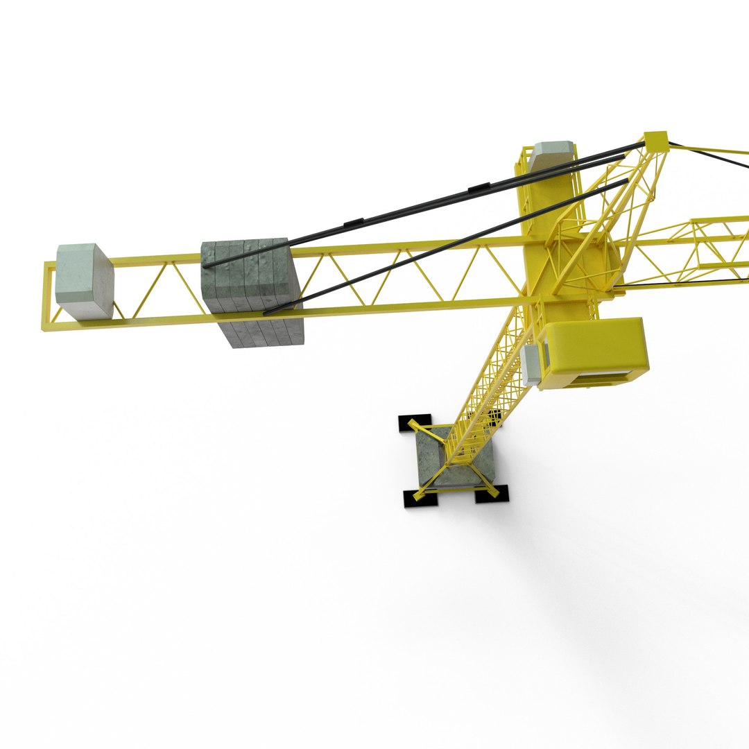 Generic Contruction Tower Crane Model - TurboSquid 2227715