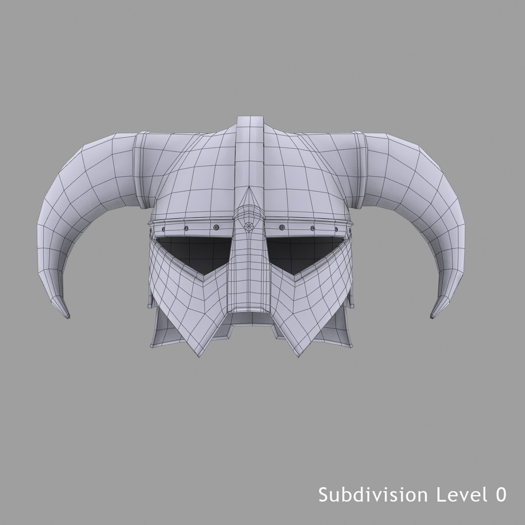 Fantasy Horned Helmet 3d Model