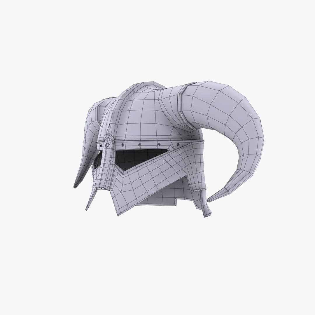 Fantasy Horned Helmet 3d Model