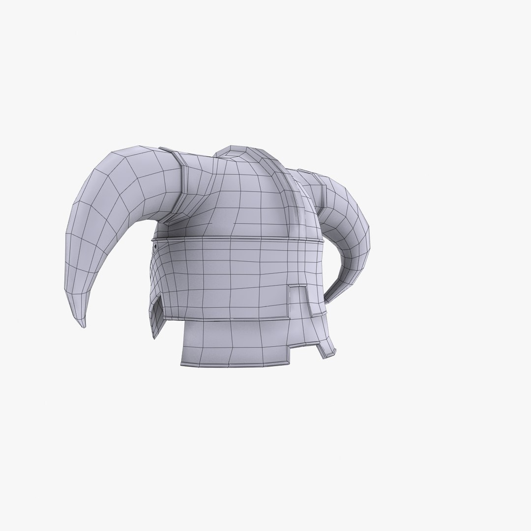 Fantasy Horned Helmet 3d Model