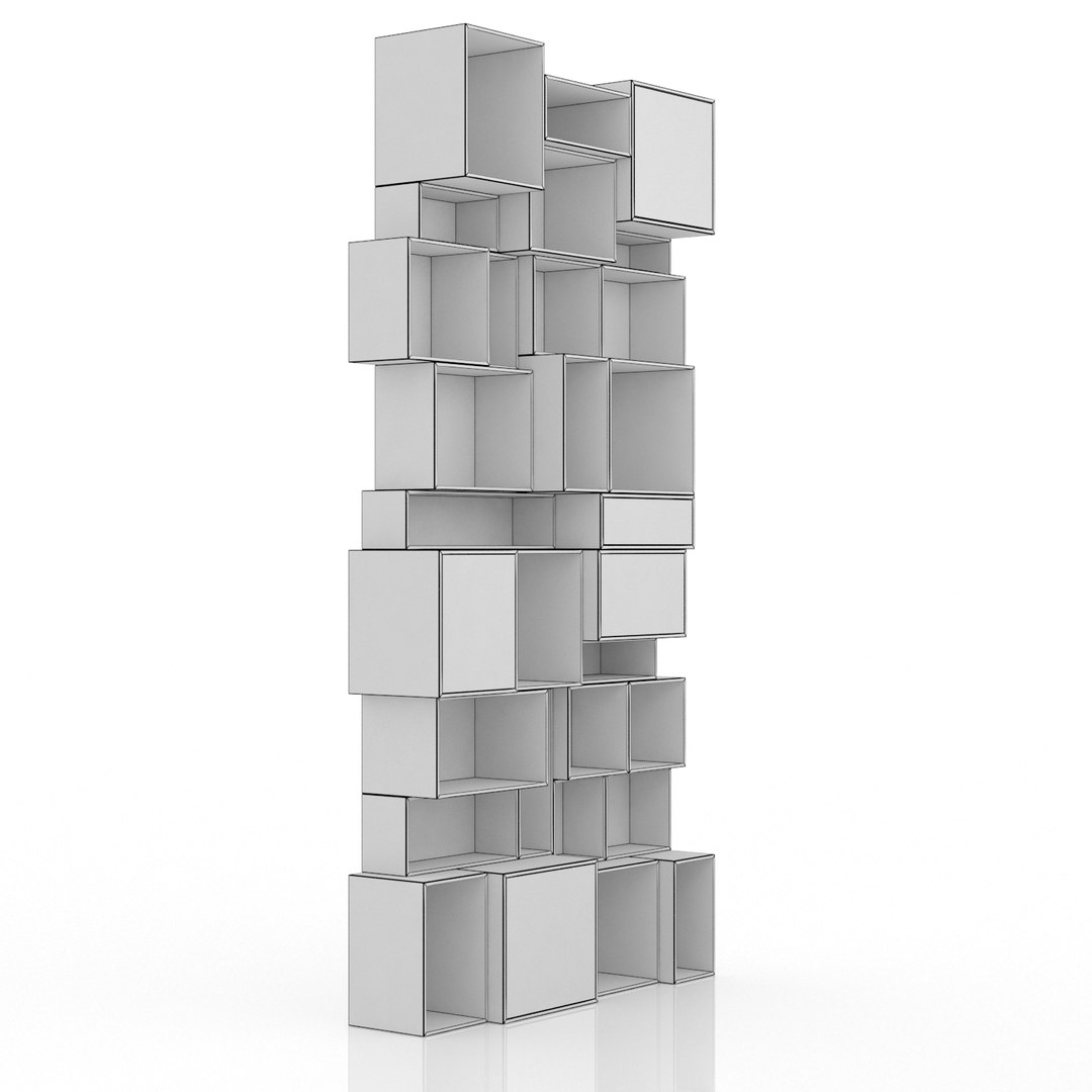 cubit book shelf 3d model