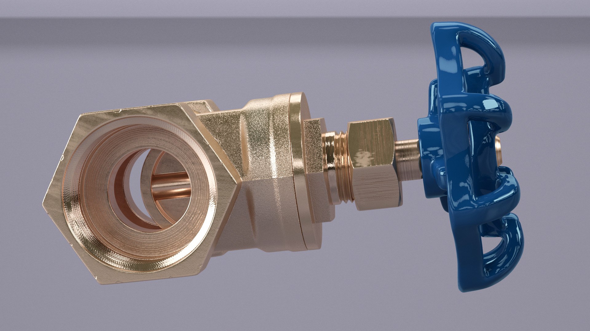 3D Model Gate Valve Pyrite - TurboSquid 1974385