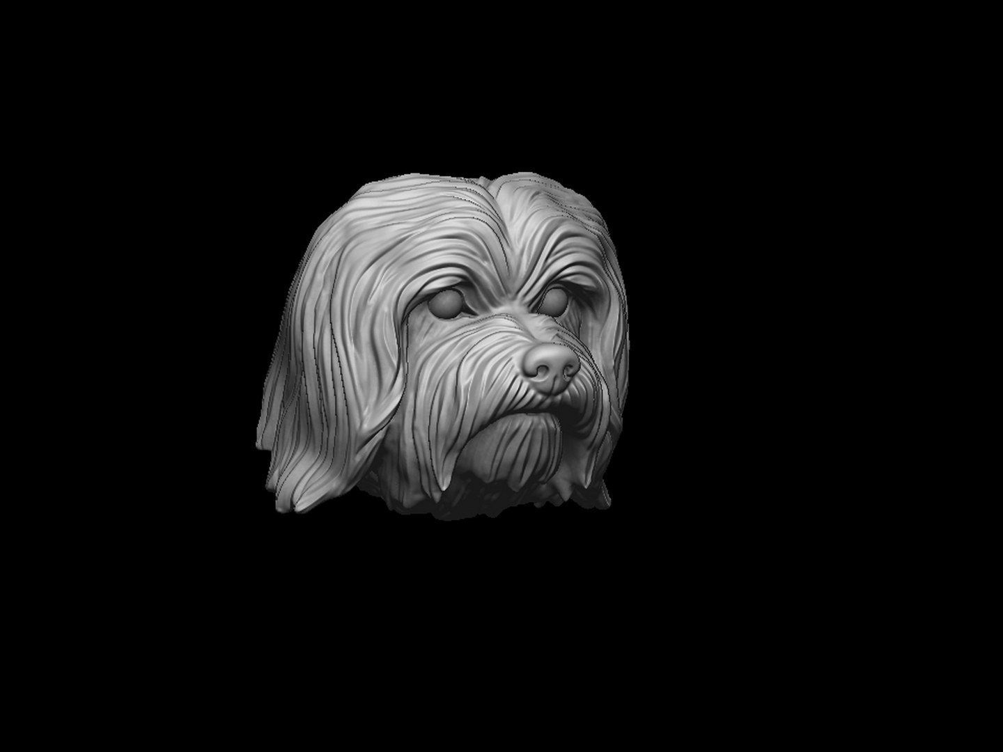 Havanese Dog Head Pendant 3d Print Model 3D Print Model Model ...