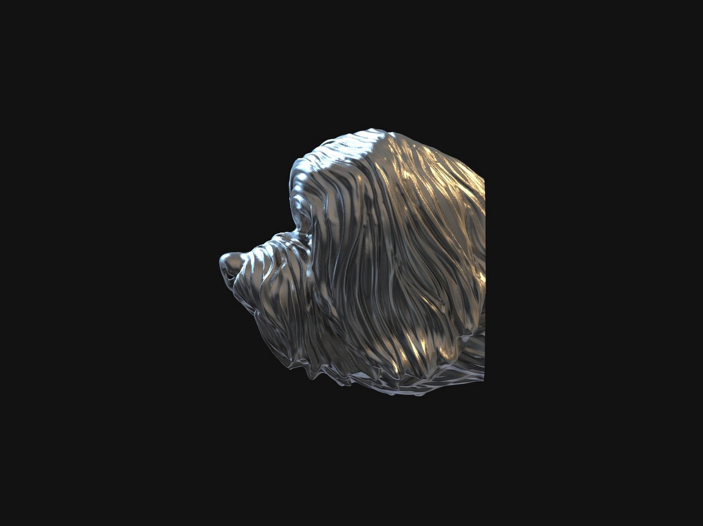 Havanese dog head pendant 3d print model 3D print model model ...