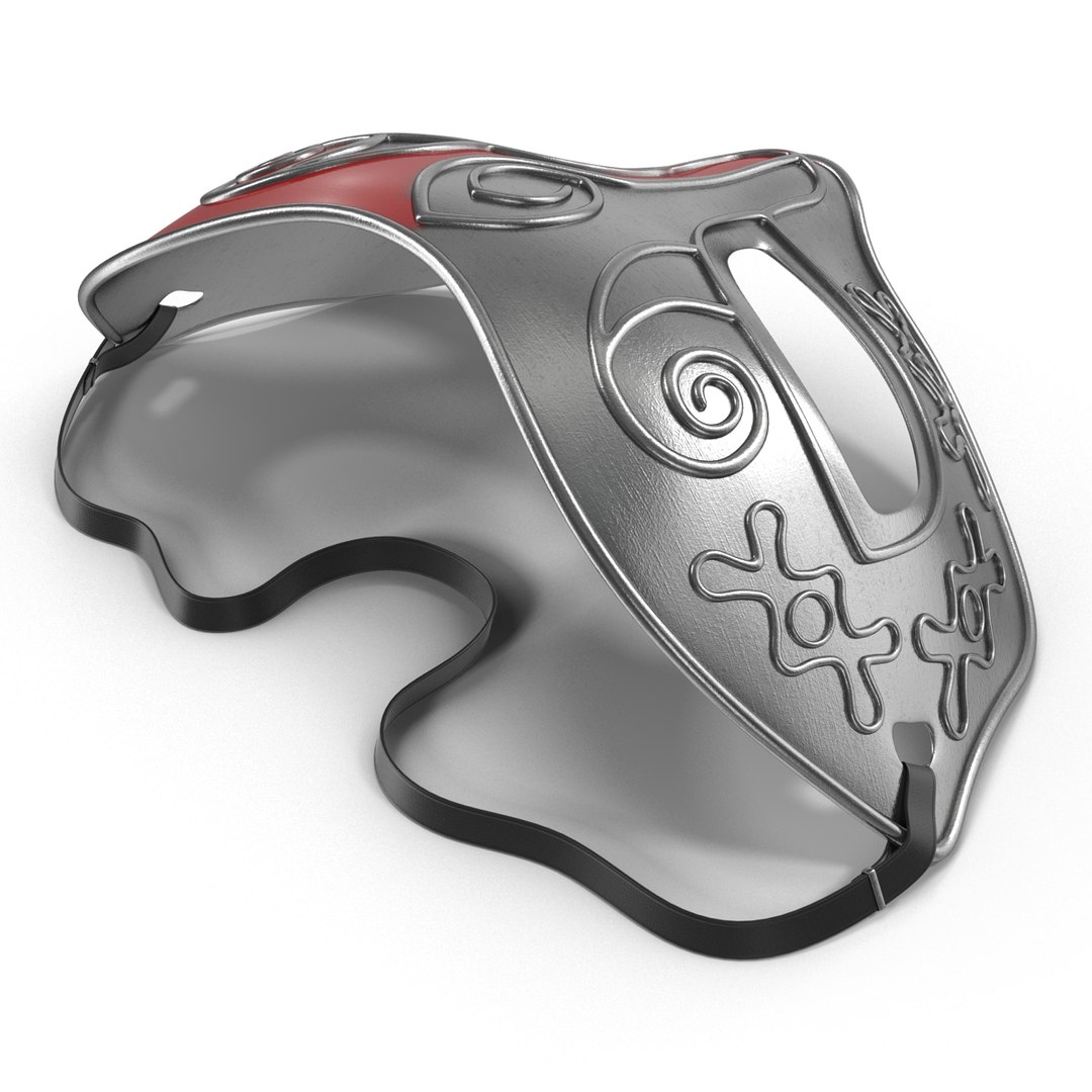 3d Model Of Masquerade Mask Red