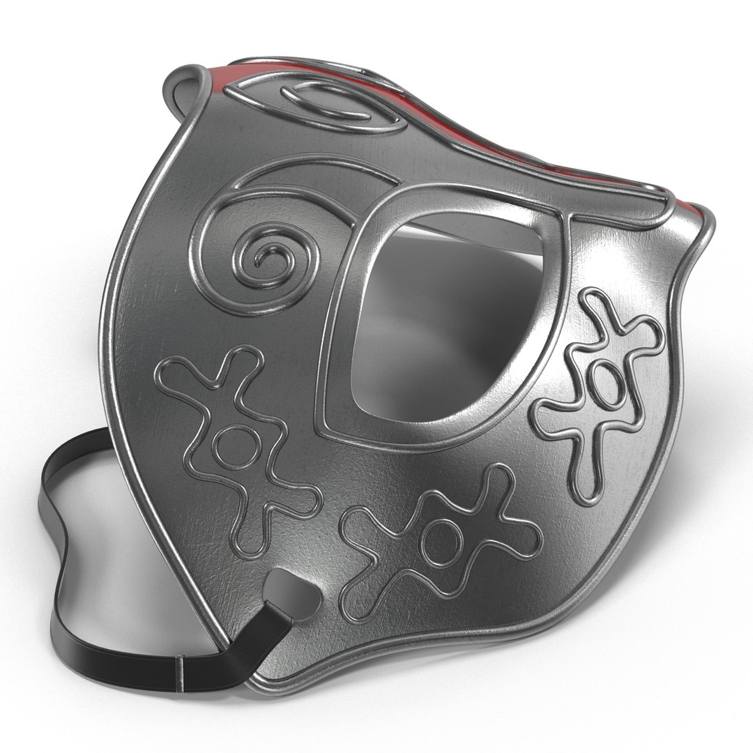 3d Model Of Masquerade Mask Red
