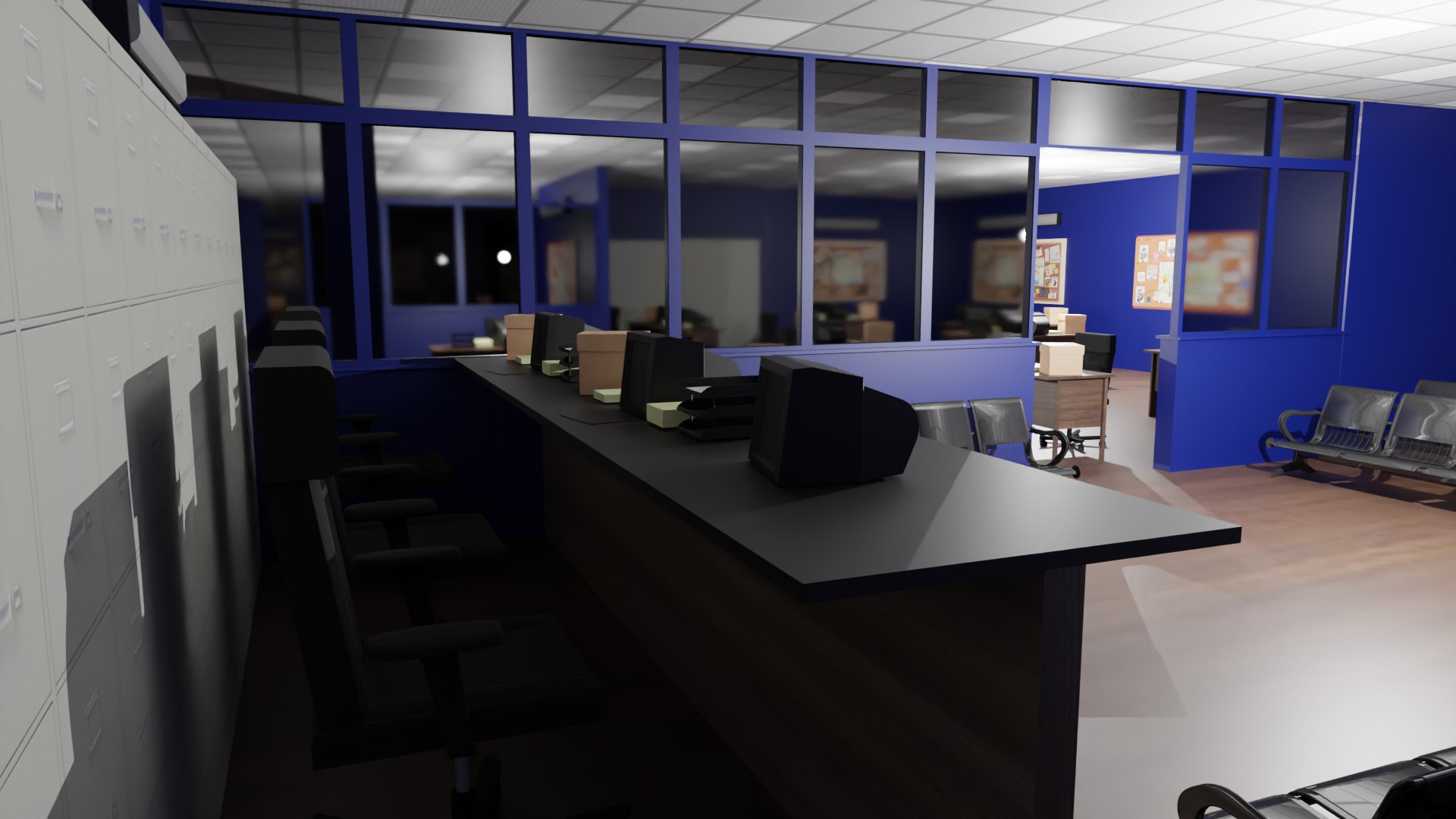 3D Model Police Station Interior - TurboSquid 2140750