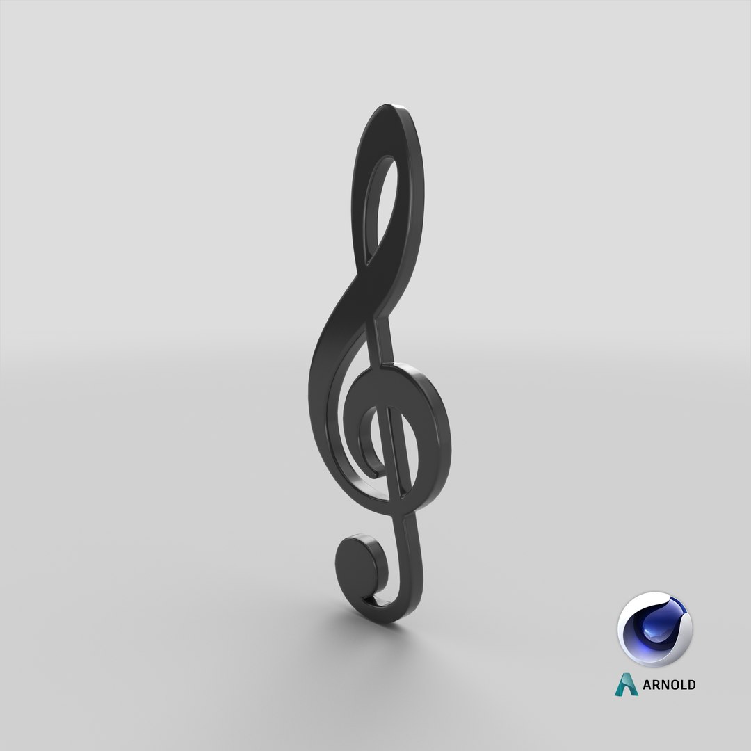 3D Treble Clef Model - TurboSquid 2133934