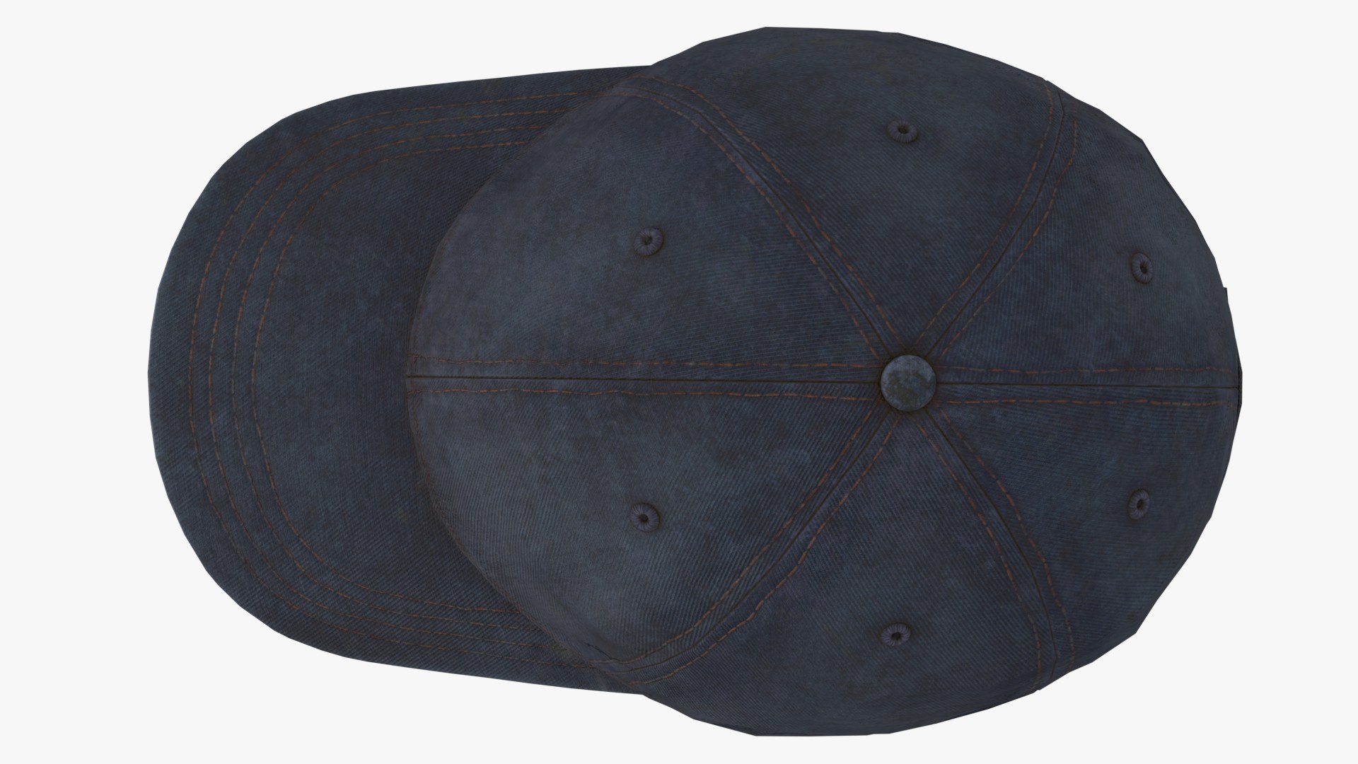 Washed Baseball Cap - Dirty Blue Jeans - Game Asset 3D 3D Model ...