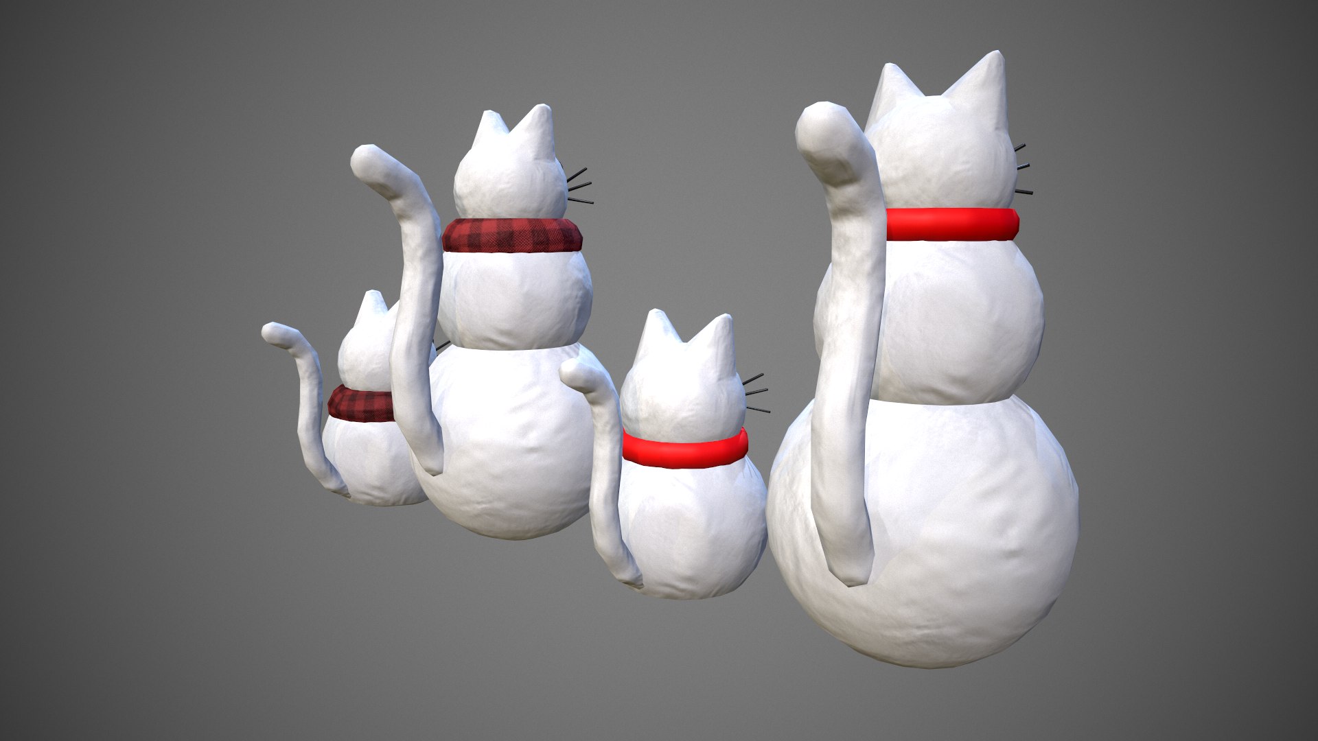 Snowman Cat Model - TurboSquid 1823441
