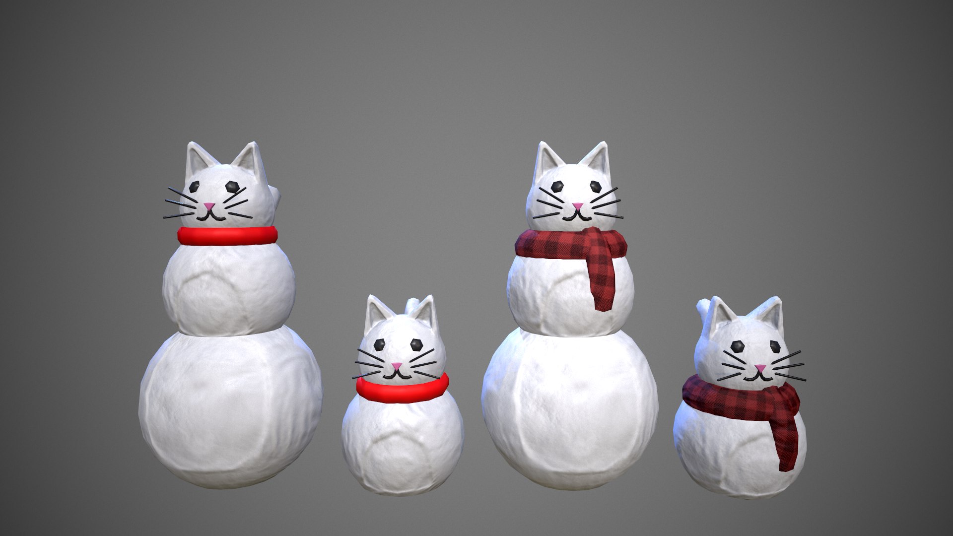 Snowman Cat Model - TurboSquid 1823441